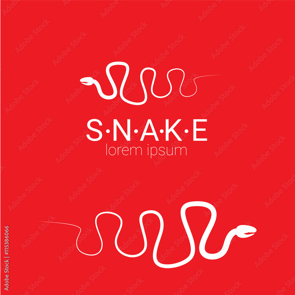 vector snake simple logo design element. Stock Vector | Adobe Stock