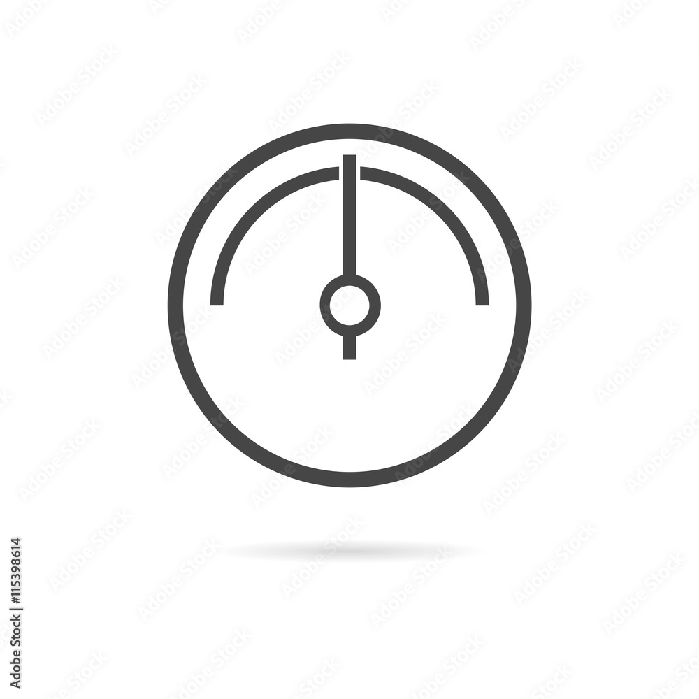 Meter icons, Symbols of speedometers, manometers Stock Vector | Adobe Stock