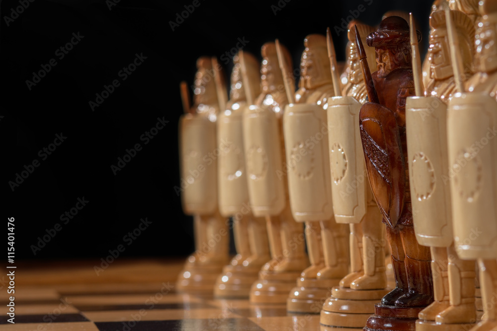 white chess is on a chessboard Stock Photo | Adobe Stock