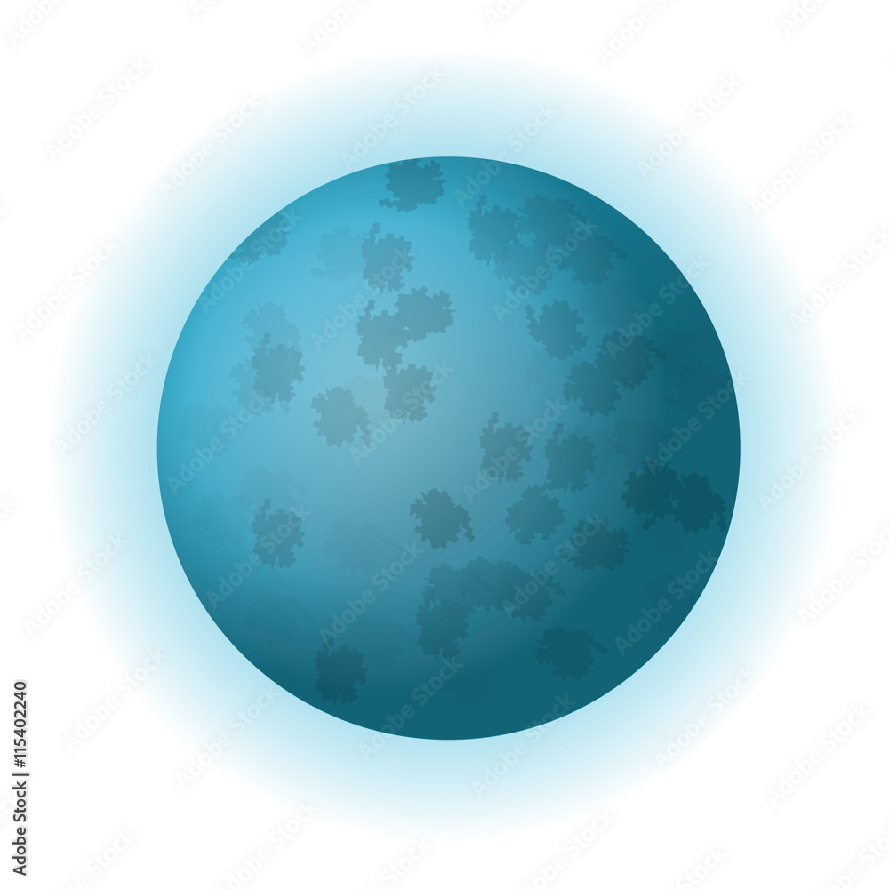 flat design planet uranus icon vector illustration Stock Vector | Adobe ...