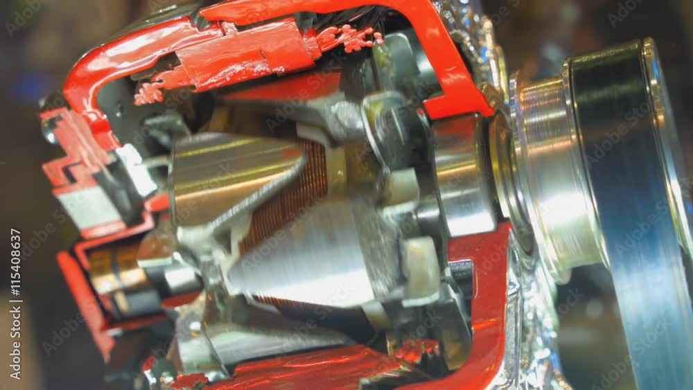 The internal structure of motor generator Stock Video | Adobe Stock
