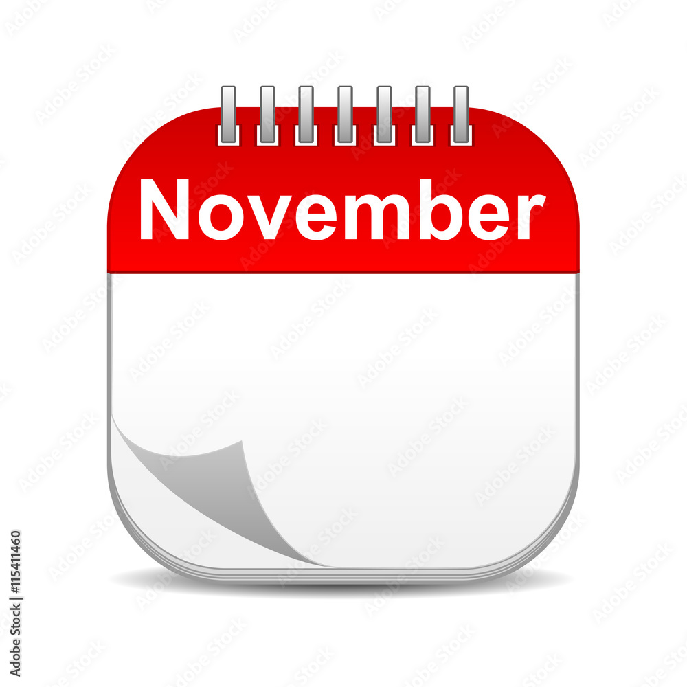 november calendar icon Stock Illustration | Adobe Stock