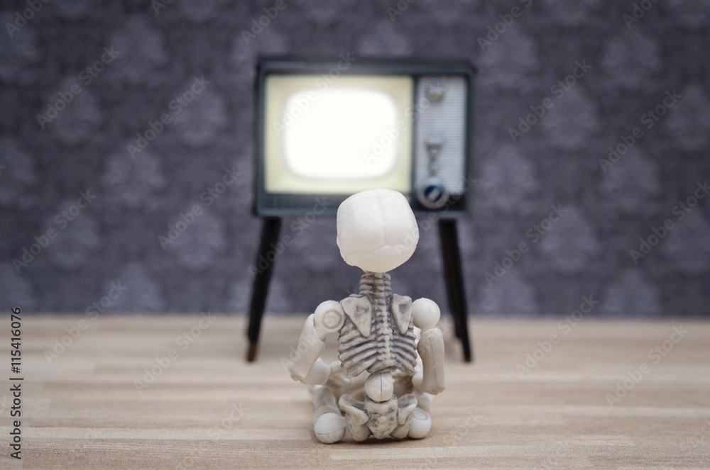Skeleton Watching Tv