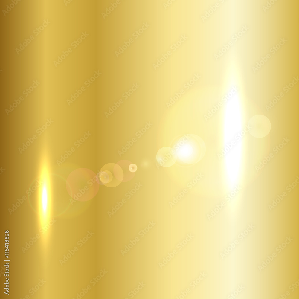 Gold texture pattern. Light realistic, shiny, metallic empty golden gradient template. Abstract ...