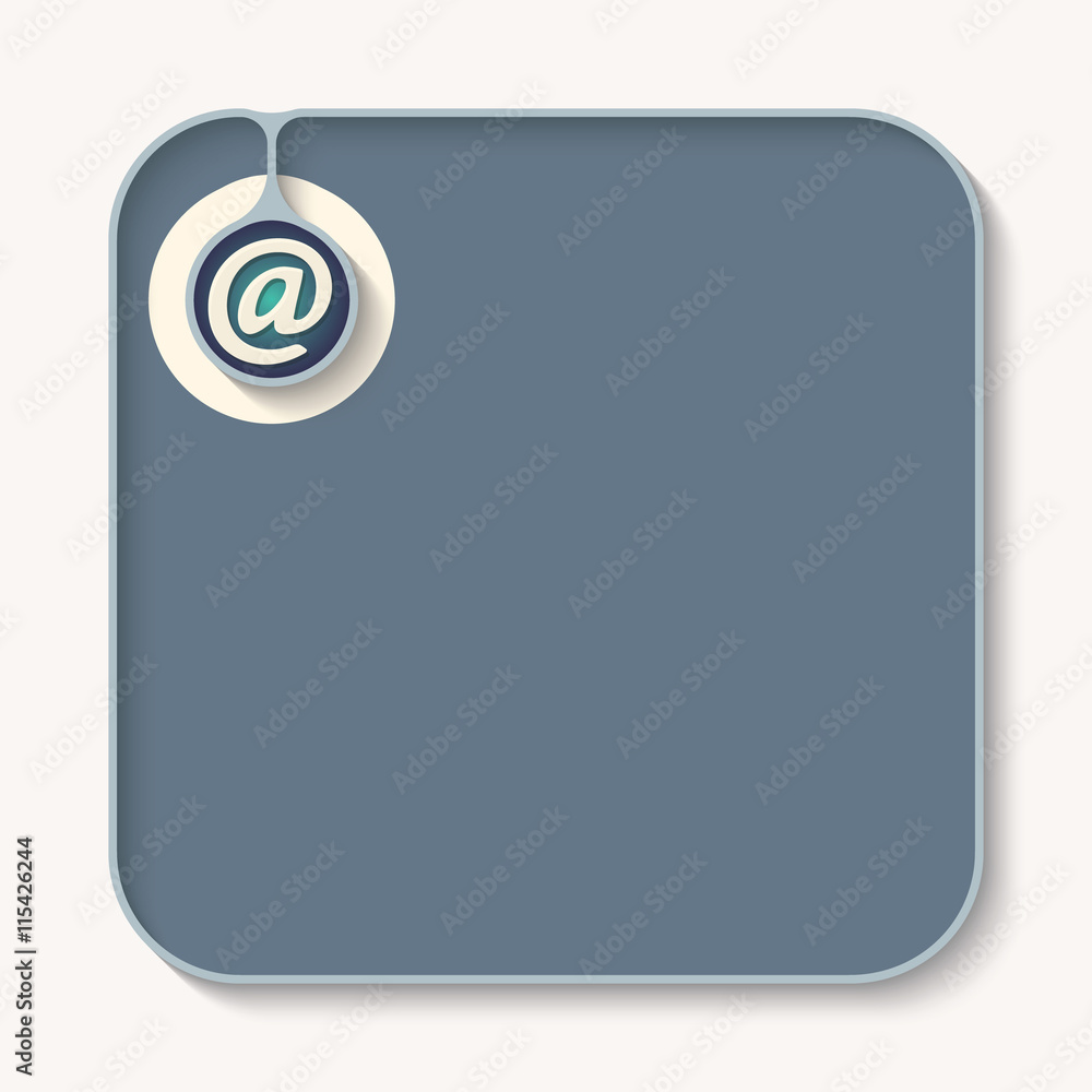 Text box for fill your text and email Stock Vector | Adobe Stock