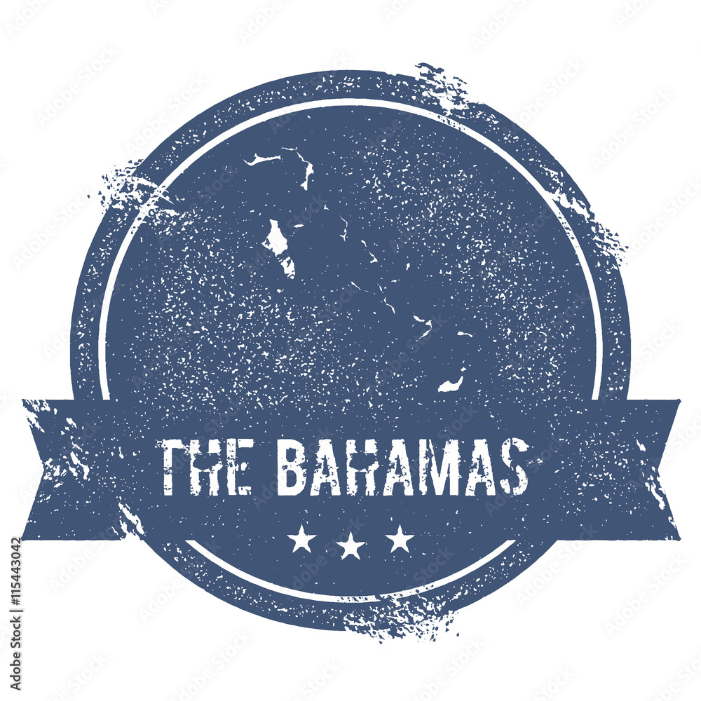 Bahamas mark. Travel rubber stamp with the name and map of Bahamas ...