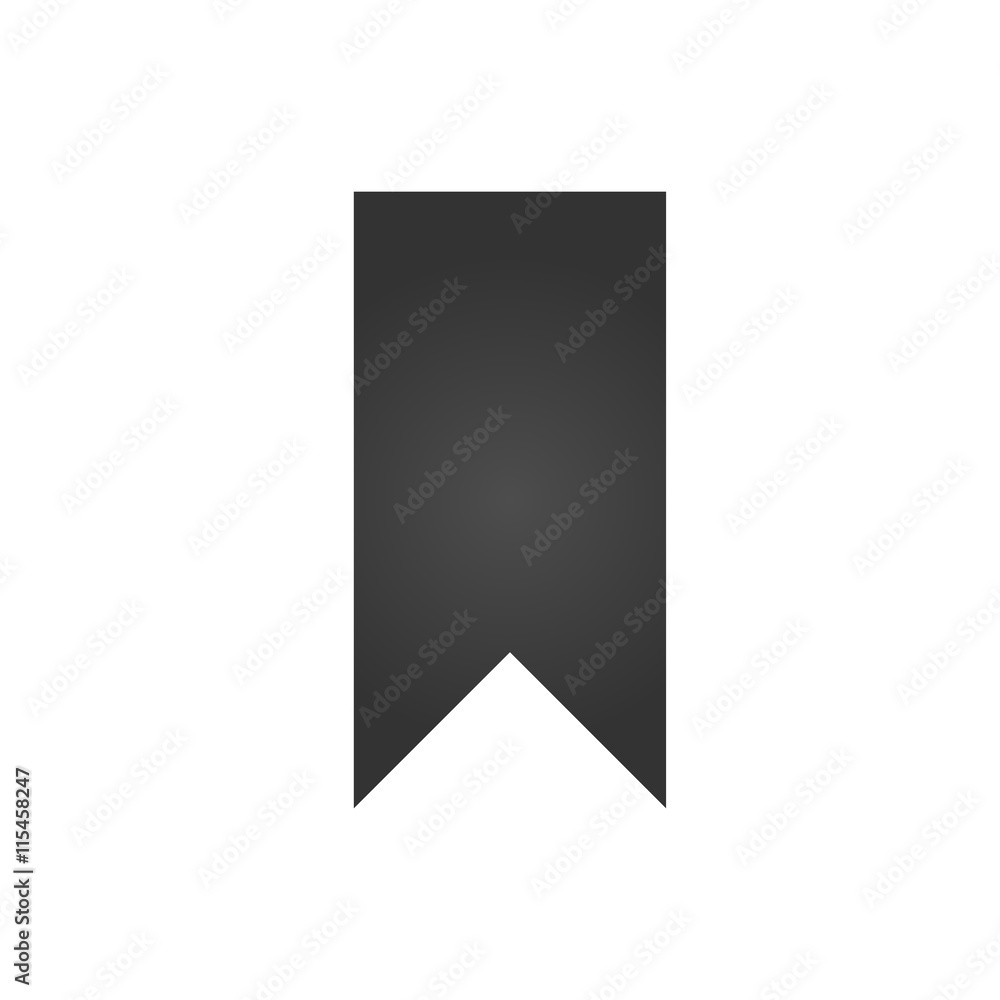Bookmark icon. Simple flat logo of bookmark on white background. Vector ...