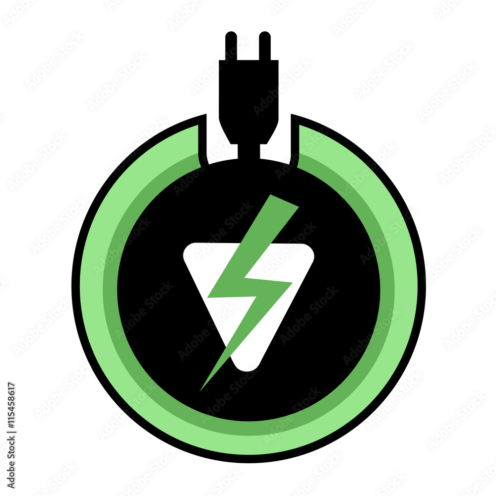 Vetor do Stock: electric charge symbol | Adobe Stock