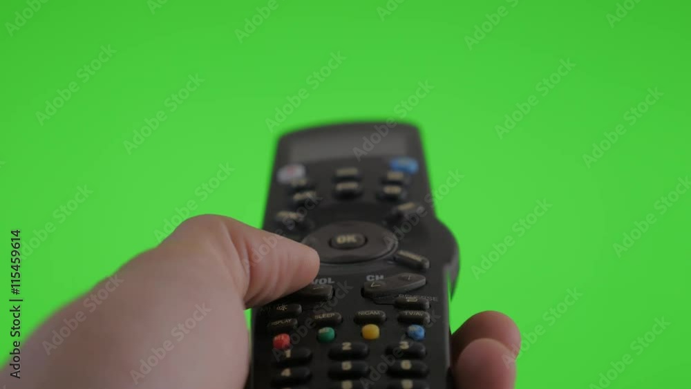 Remote control using on green screen background for volume control 4K ...