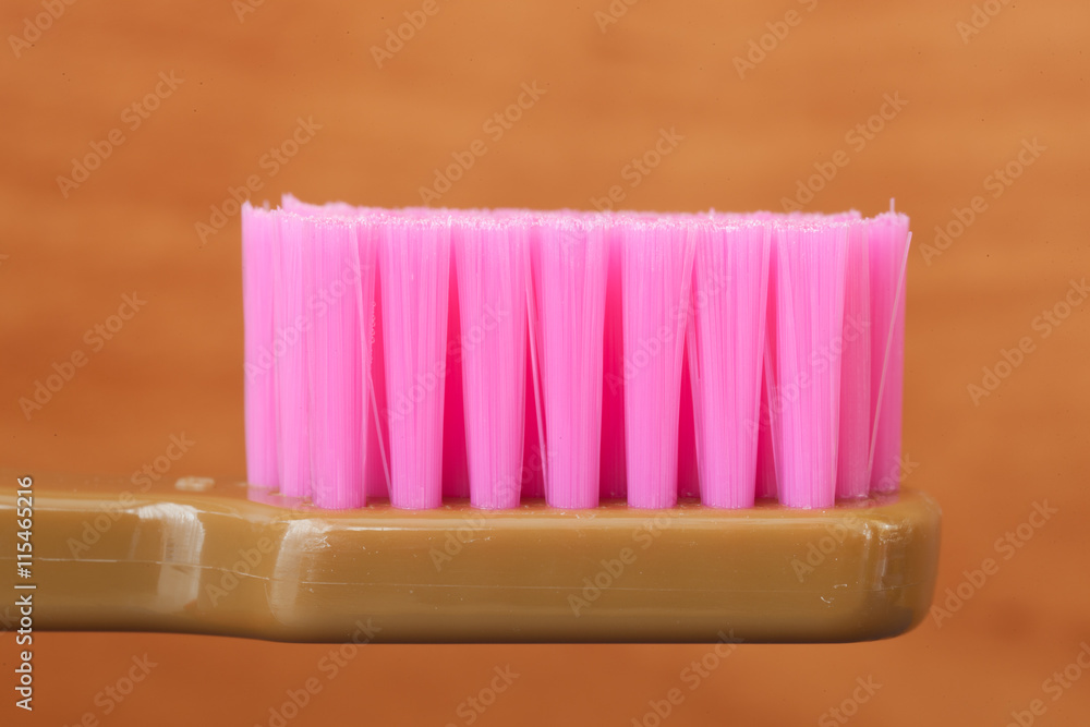 Extreme Macro close up of toothbrush Stock Photo | Adobe Stock