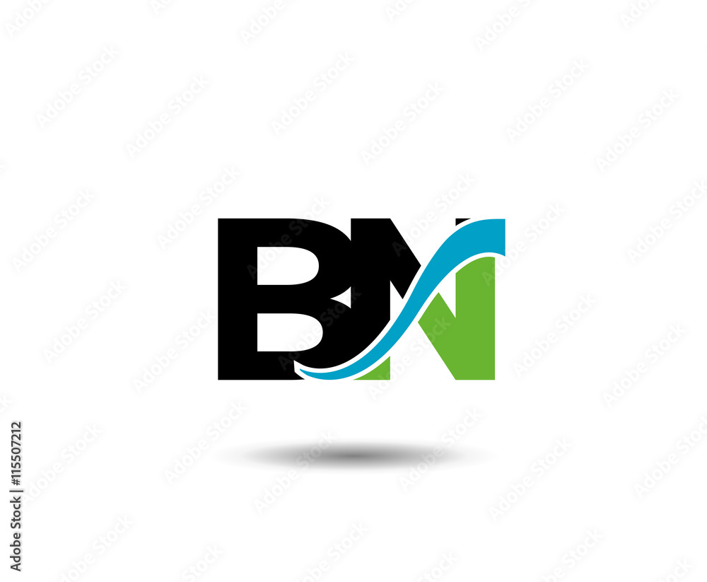 BN Logo. Vector Graphic Branding Letter Element Stock Vector | Adobe Stock