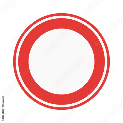 Prohibition stop sign vector illustration. Warning danger symbol ...