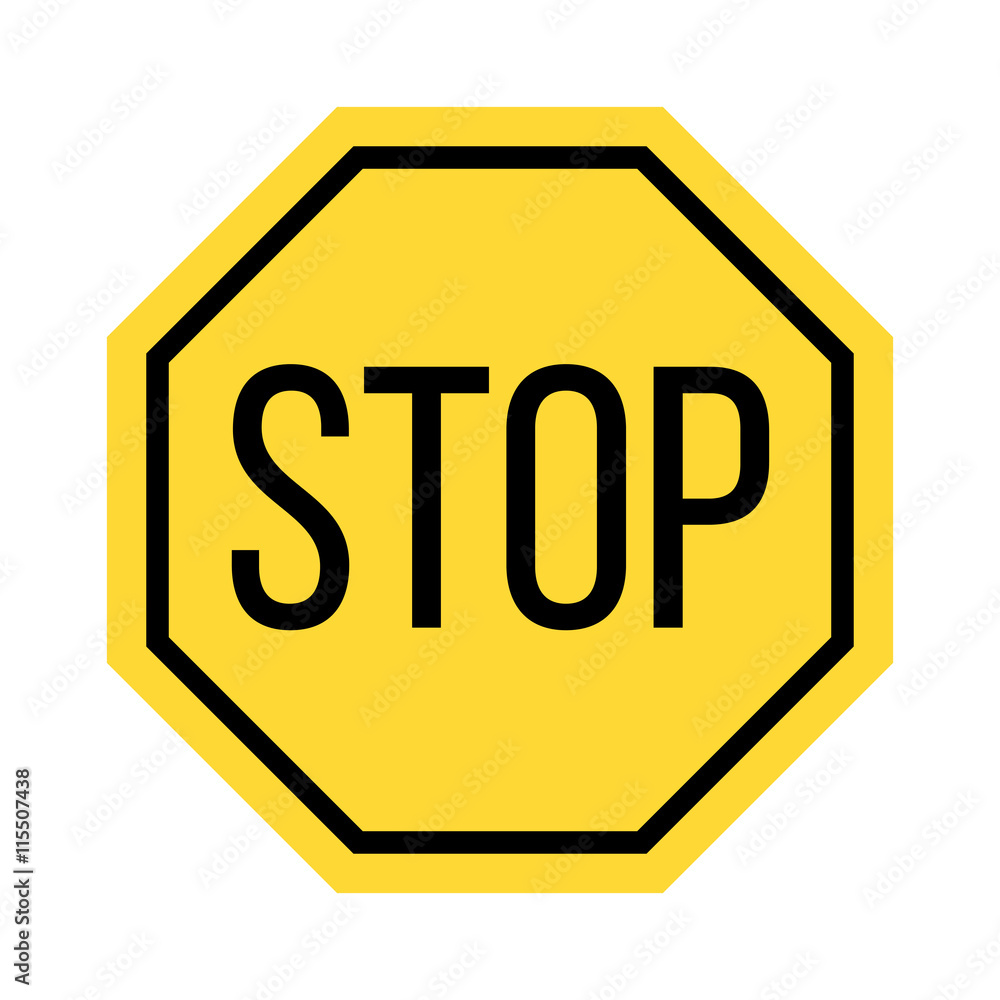 Prohibition stop sign vector illustration. Warning danger symbol ...