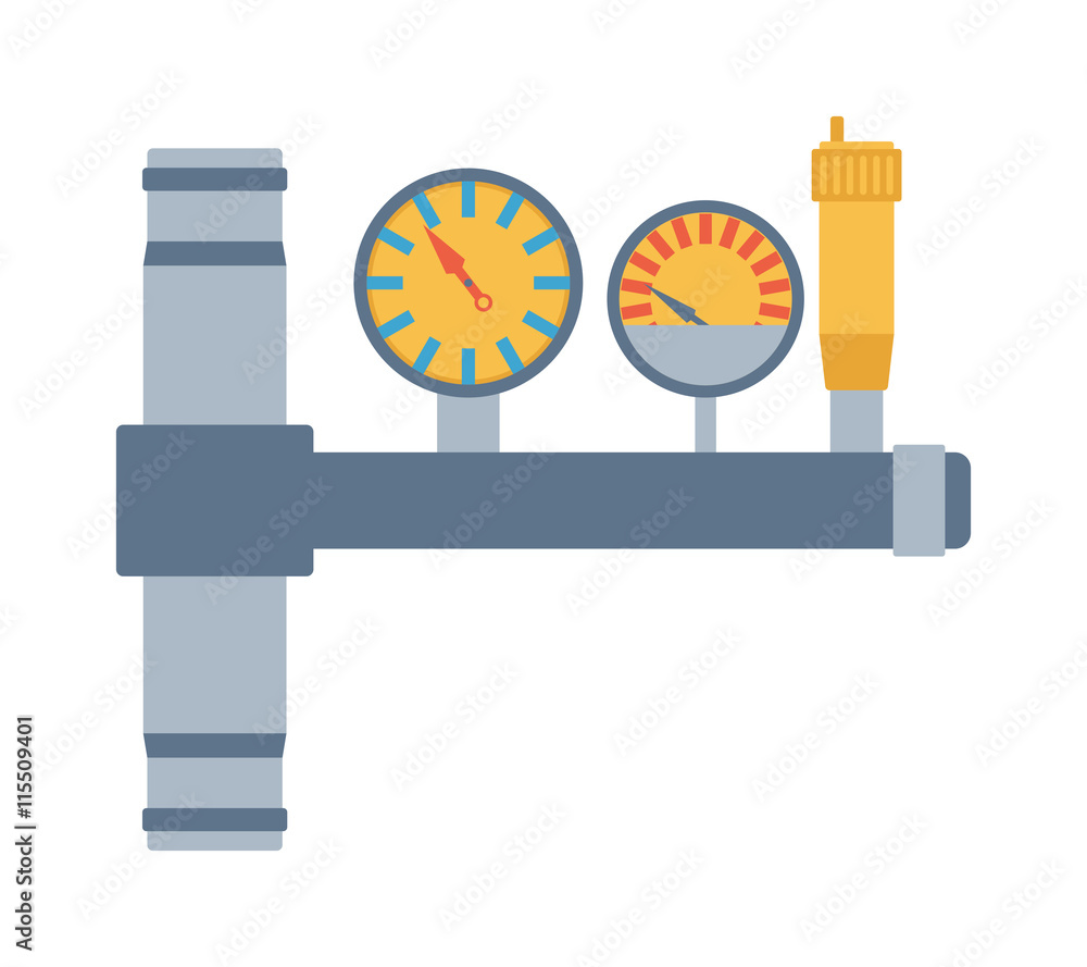 Pressure sensor differential tool vector icon or pressure sensor on ...