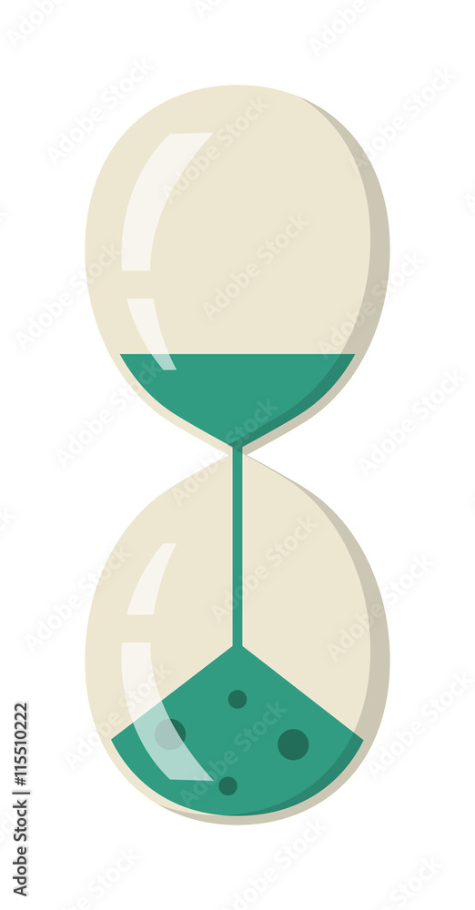 Vetor de Transparent sandglass icon, time hourglass, sand clock flat design history second old ...