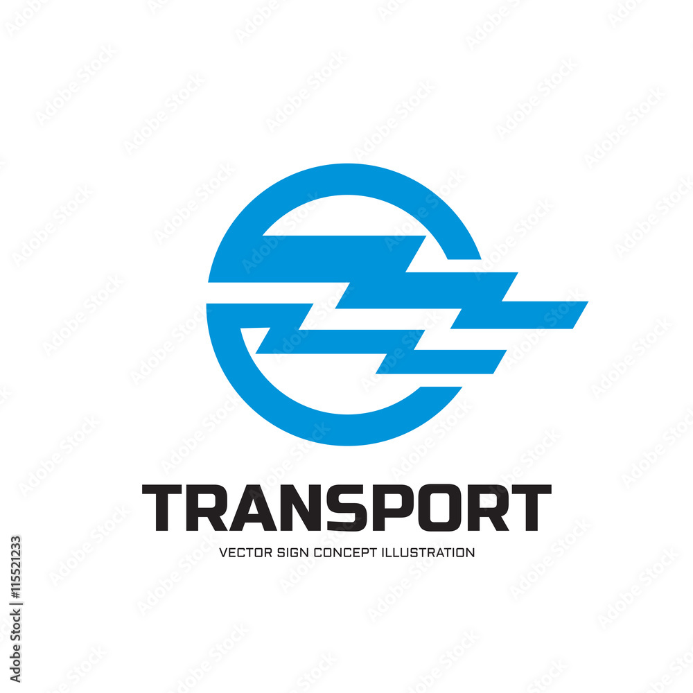 Transport - vector logo concept illustration. Abstract horizontal ...