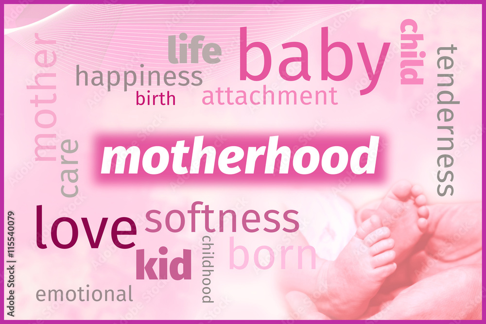 Motherhood word cloud, concept Stock Photo | Adobe Stock