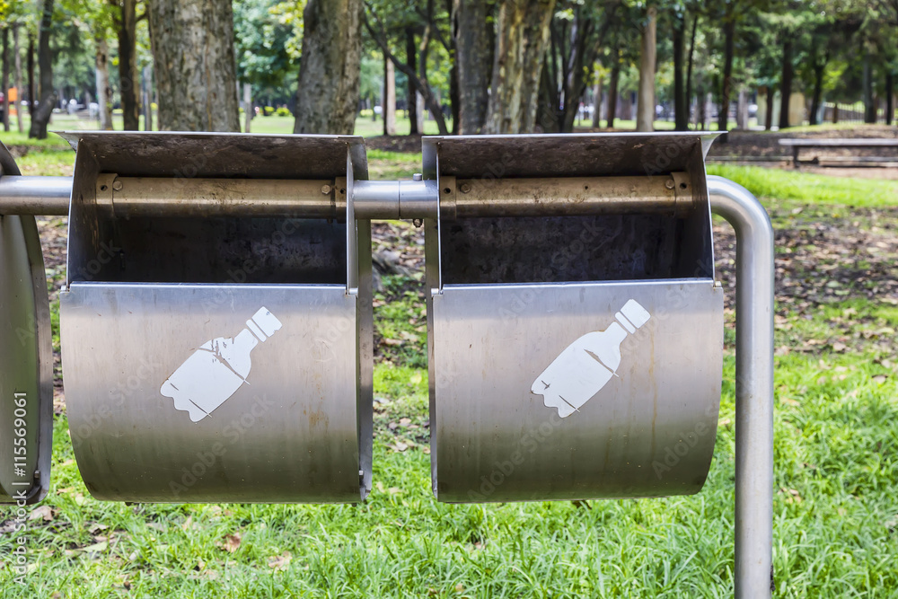 Dirty trash can Stock Photo | Adobe Stock