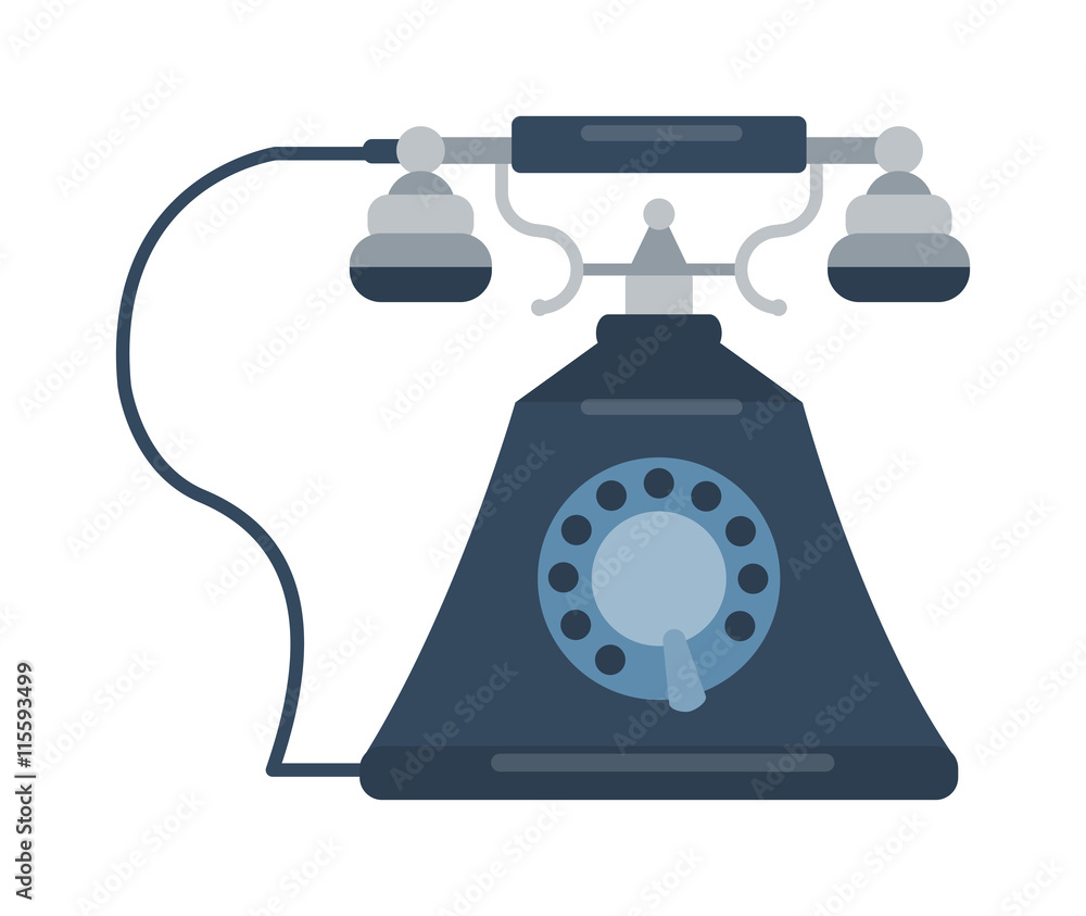 Old vintage keypad mobile phone and icon of old classic mobile phone ...