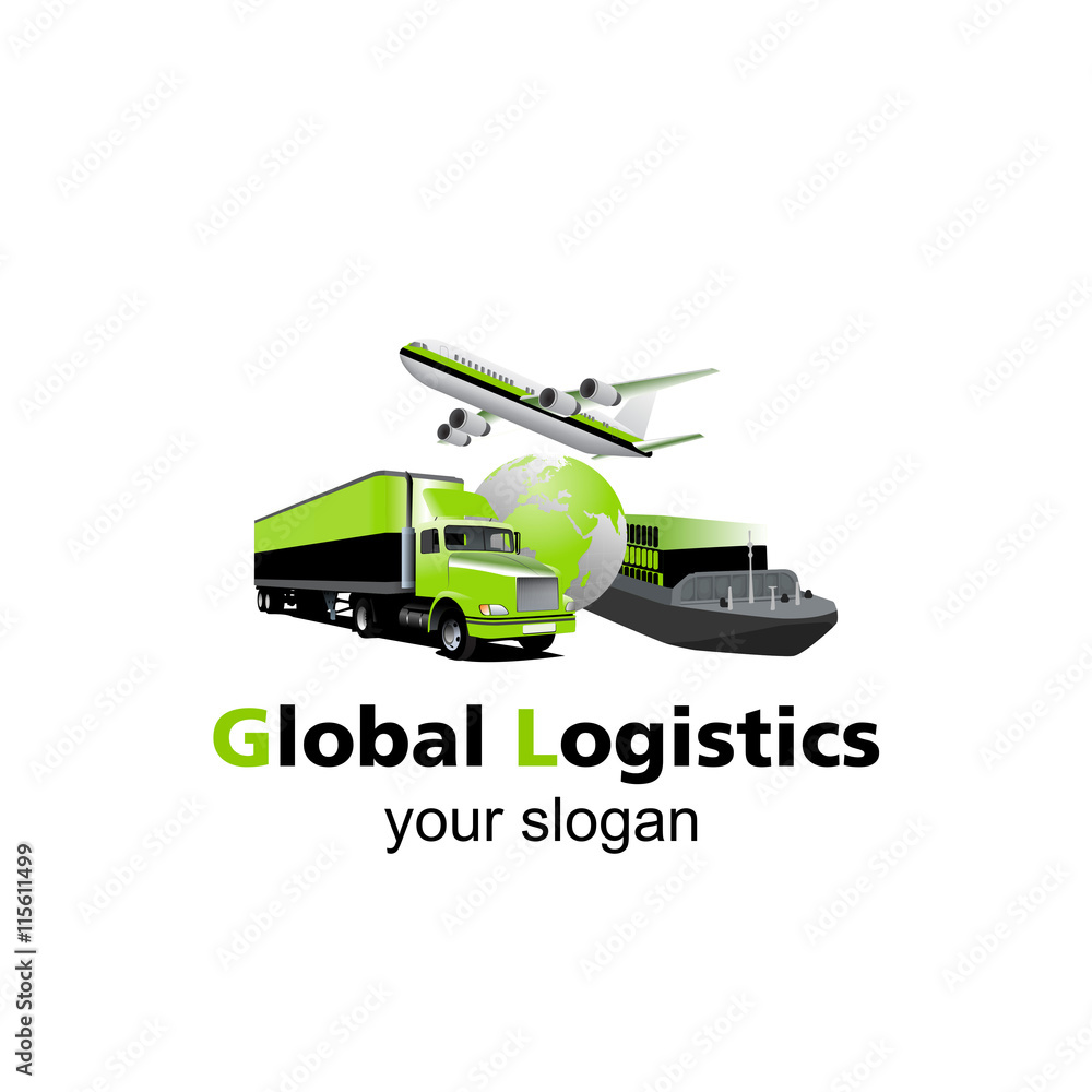 Global Logistic vector logo Stock Vector | Adobe Stock