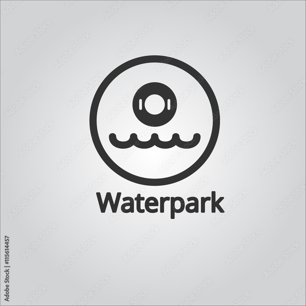 Waterpark icon logo silhouette vector Stock Vector | Adobe Stock