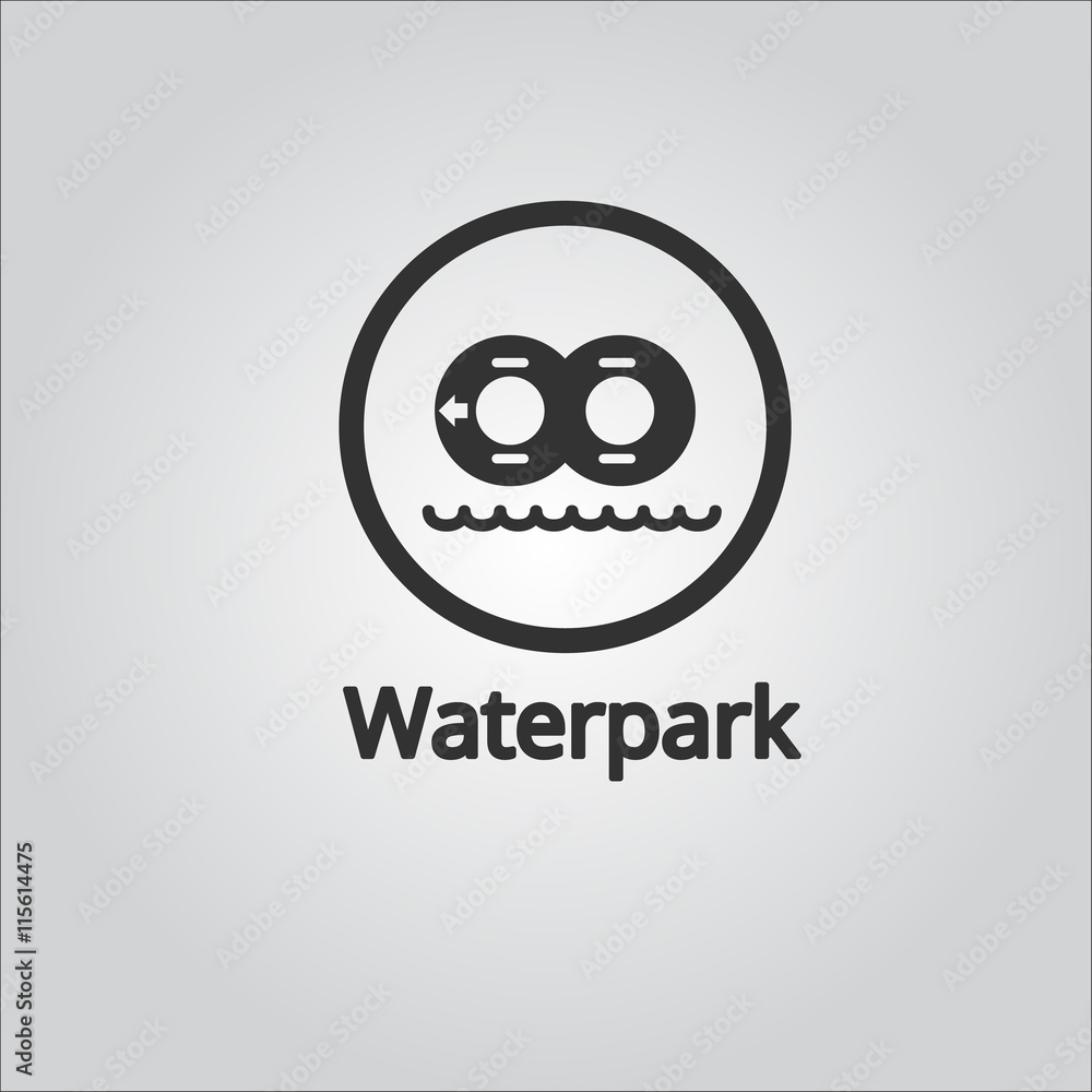 Waterpark icon logo silhouette vector Stock Vector | Adobe Stock