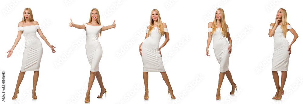 Composite photo of woman in various poses Stock Photo | Adobe Stock