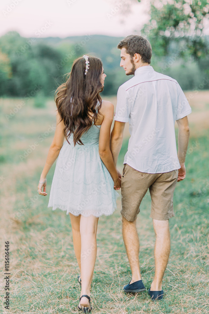 Happy Couple Walking