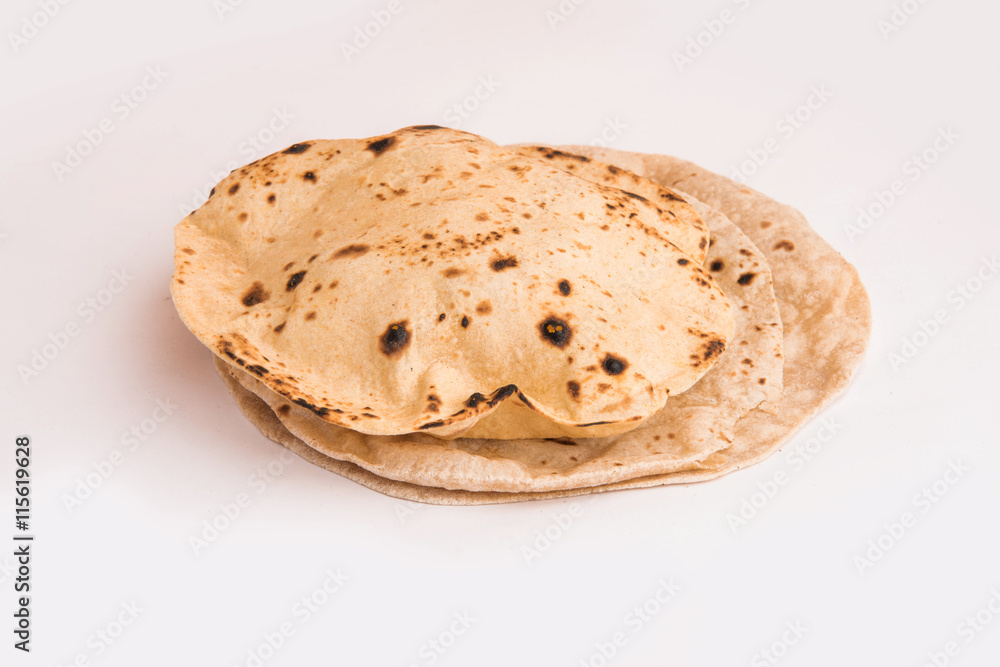 chapati or indian bread also called roti or fulka or phulka Stock Photo ...
