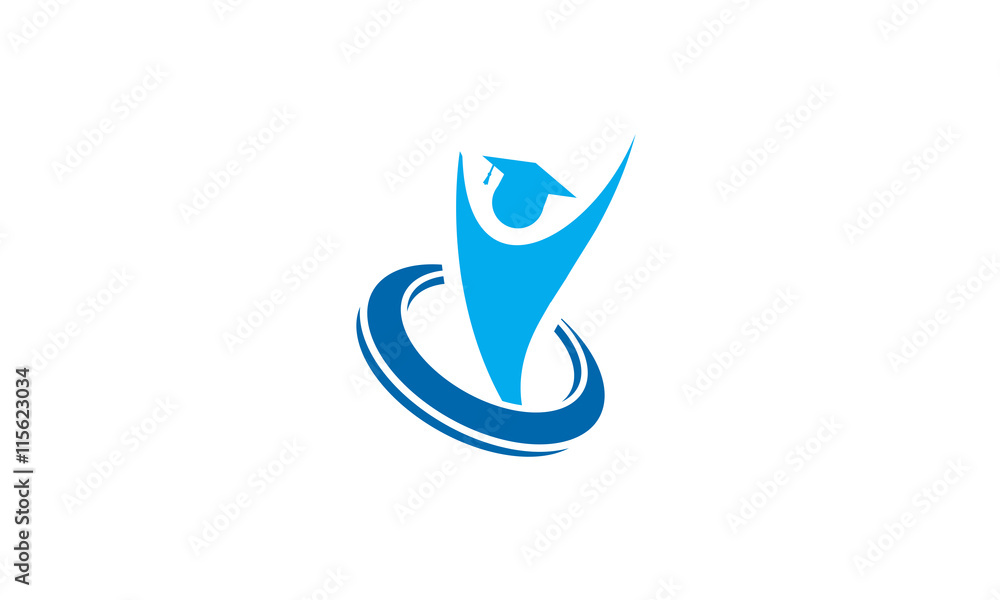 Student university Logo Design Stock Vector | Adobe Stock