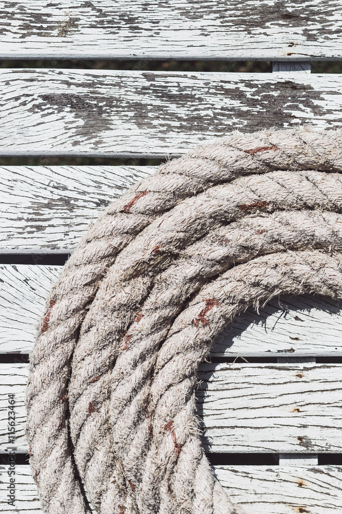 Rough texture of the old white rope Stock Photo | Adobe Stock