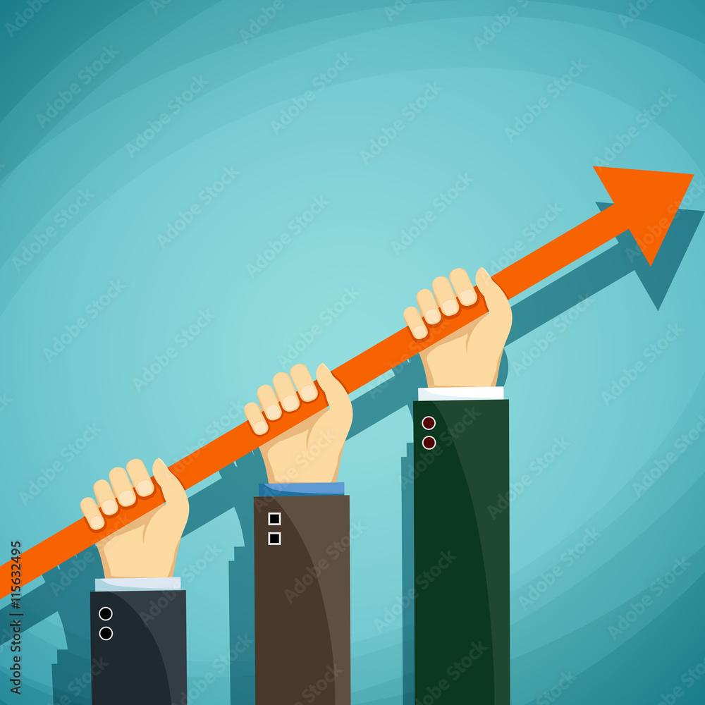 Human hands keep the growth chart. Development and success. Stoc Stock ...