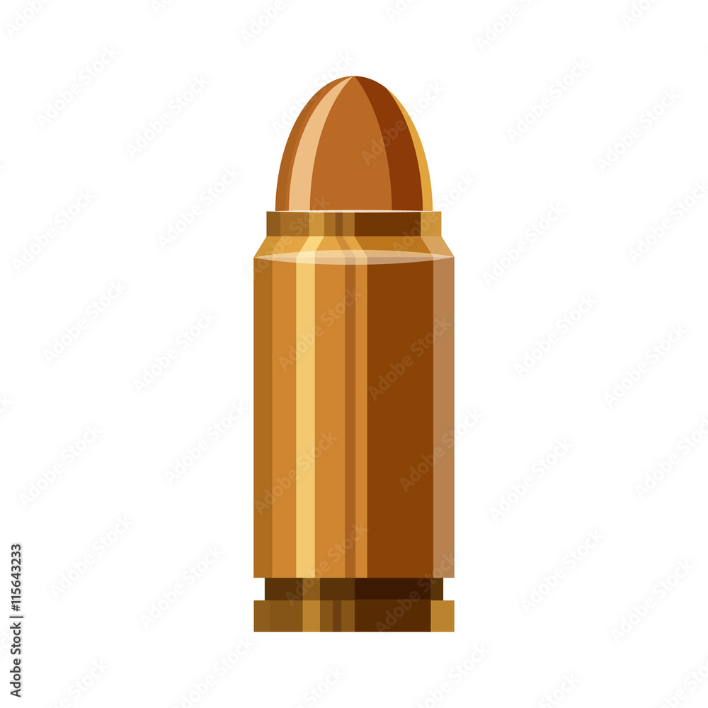 Bullet icon in cartoon style on a white background Stock Vector | Adobe ...