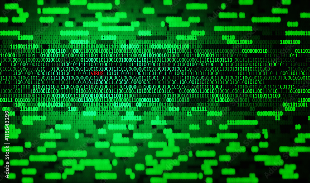 binary code and virus Stock Photo | Adobe Stock