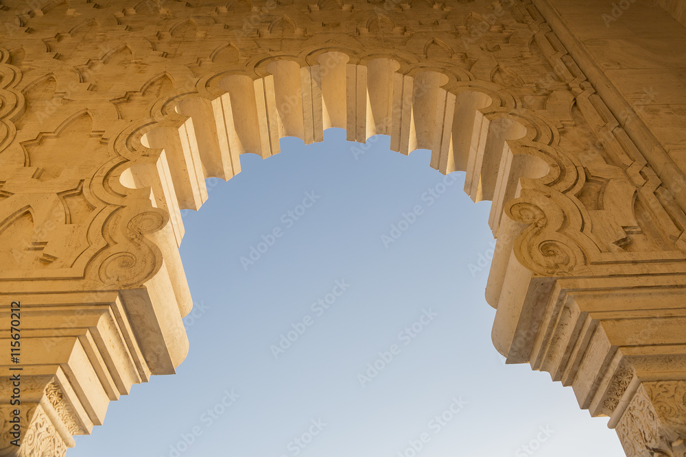 Arabian arch in mosque Stock Photo | Adobe Stock