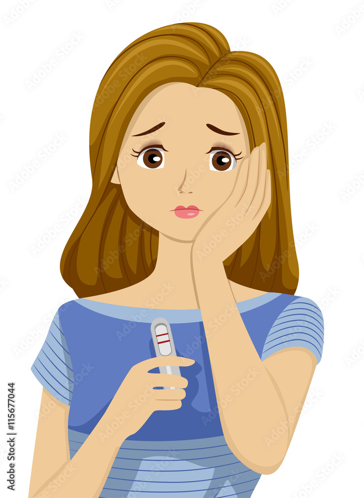 Teen Girl Pregnant Stock Vector | Adobe Stock