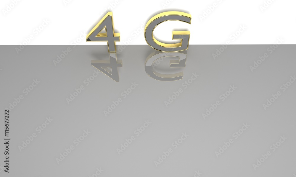 4G 3d text. Stock Illustration | Adobe Stock