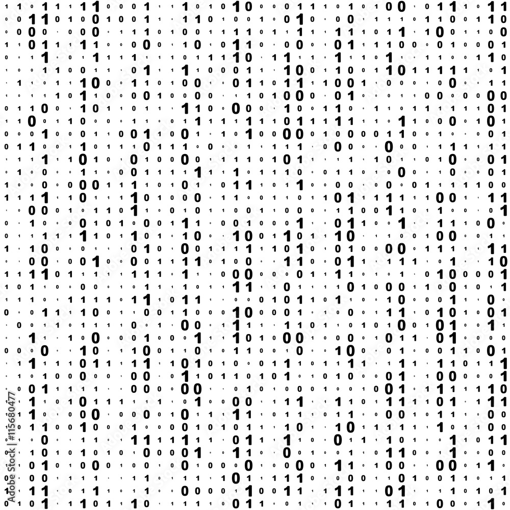 Seamless Binary Code Background Stock Vector | Adobe Stock