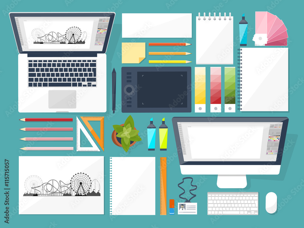 Graphic web design. Drawing and painting. Development. Illustration ...