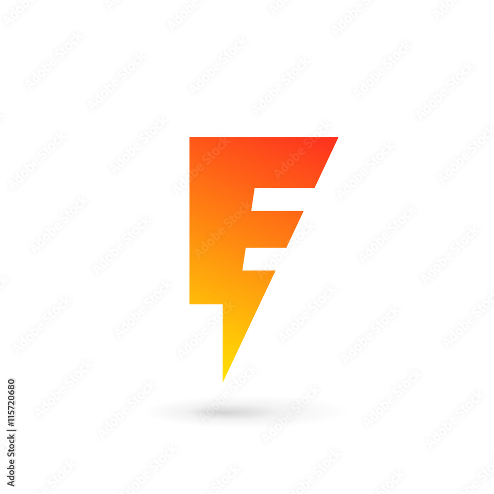 Letter E lightning logo icon design template elements Stock Vector ...