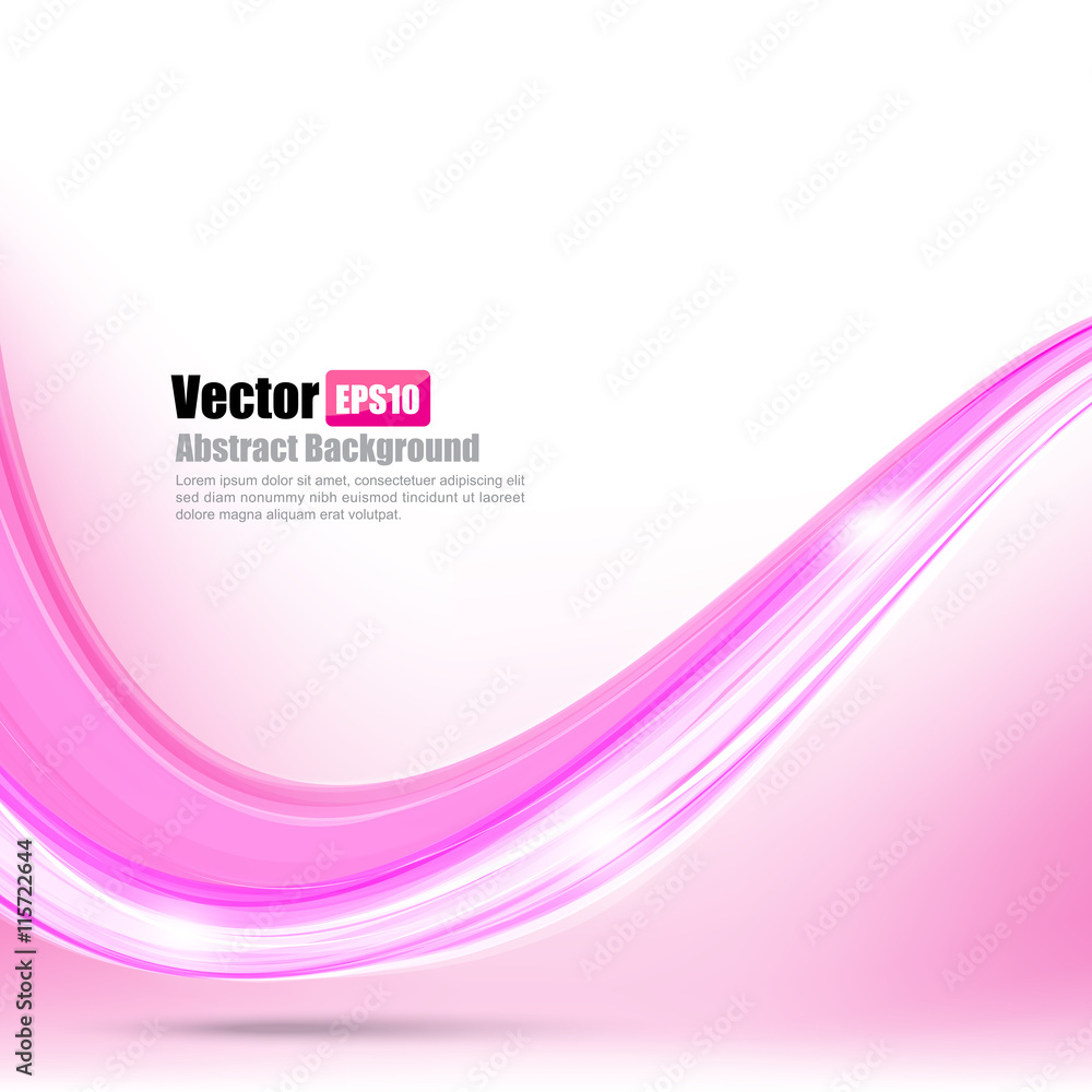 Abstract background Ligth pink curve and wave element vector ill Stock ...