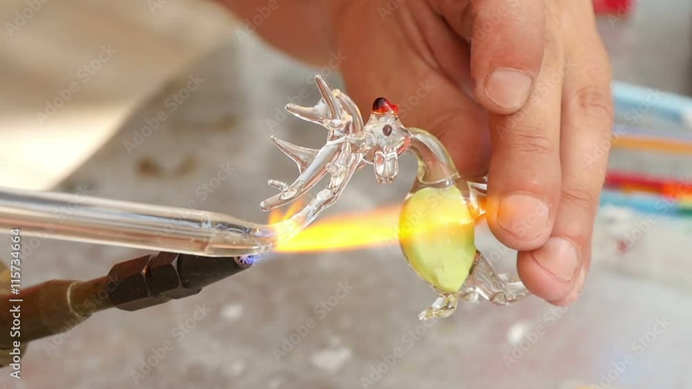 manufacturing of glass toys, Slow Motion Stock ビデオ | Adobe Stock