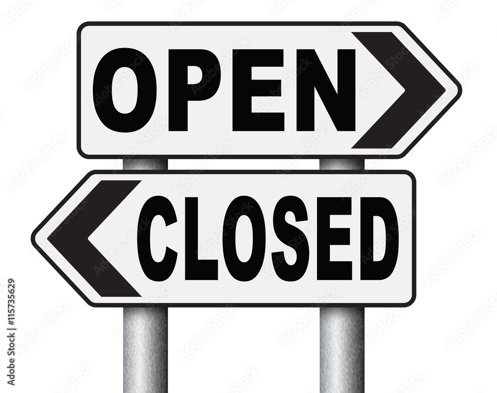 Ilustração do Stock: open or close opening hours or closing time start ...