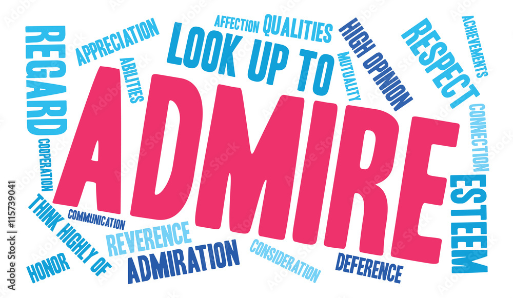 Admire word cloud on a white background. Stock Vector | Adobe Stock