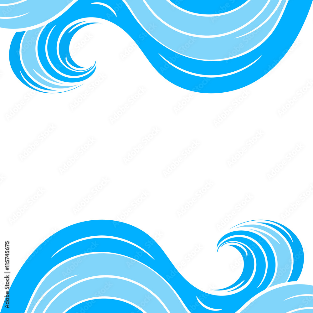Wave Frame/Border Stock Vector | Adobe Stock