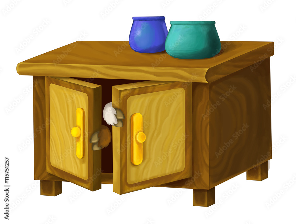 Cartoon wardrobe - isolated - illustration for children Stock ...
