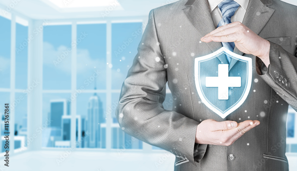 Health protection and insurance. Medical healthcare. Business in health ...