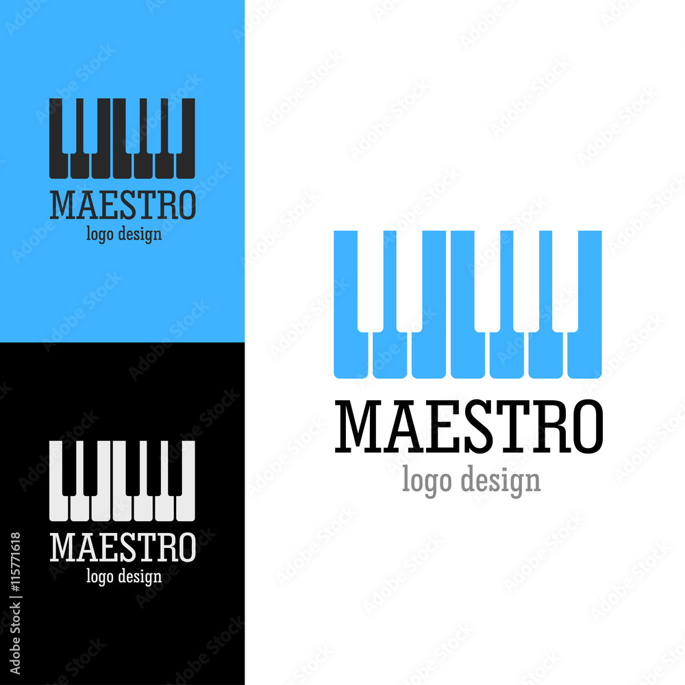 Logo design Maestro, vector EPS10 Stock Vector | Adobe Stock