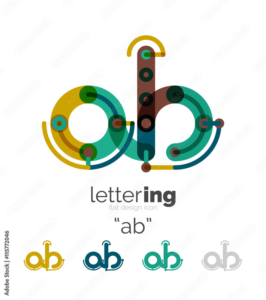 Letter logo line concept Stock Vector | Adobe Stock