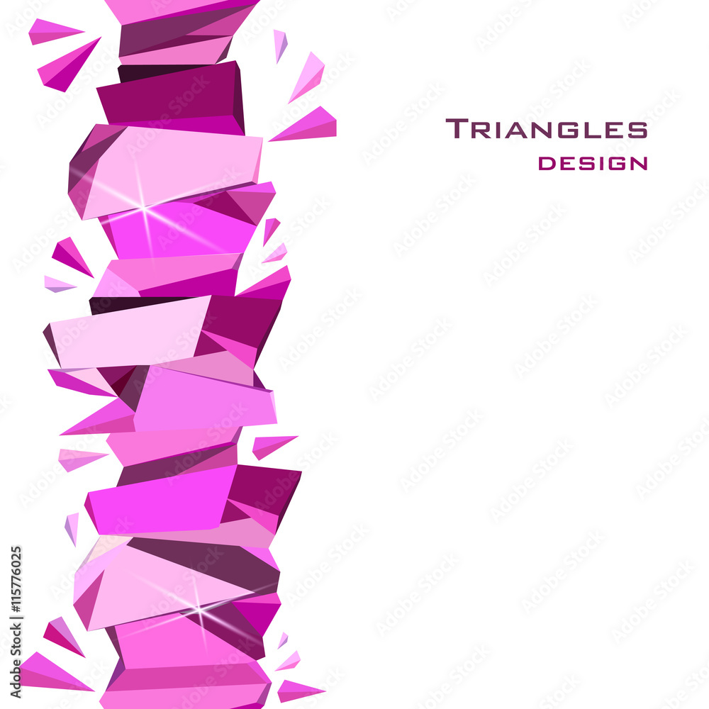 Pink abstract geometric background. Stock Vector | Adobe Stock
